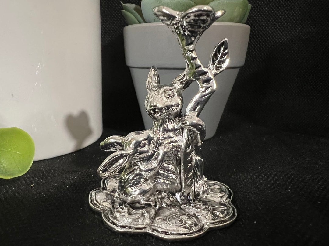 Rabbit/ Bunny Sphere Holder Silver, Sphere Stand, Sphere Holder, Egg ...