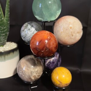 New Shape!! Black Seven Sphere Display Stand, 7 Sphere Holder, Egg ...