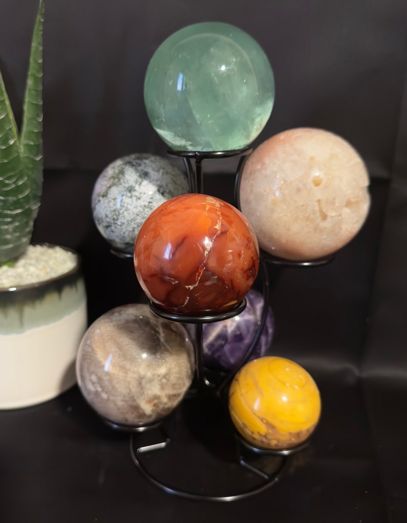 New Shape Black Seven Sphere Display Stand 7 Sphere Holder - Etsy
