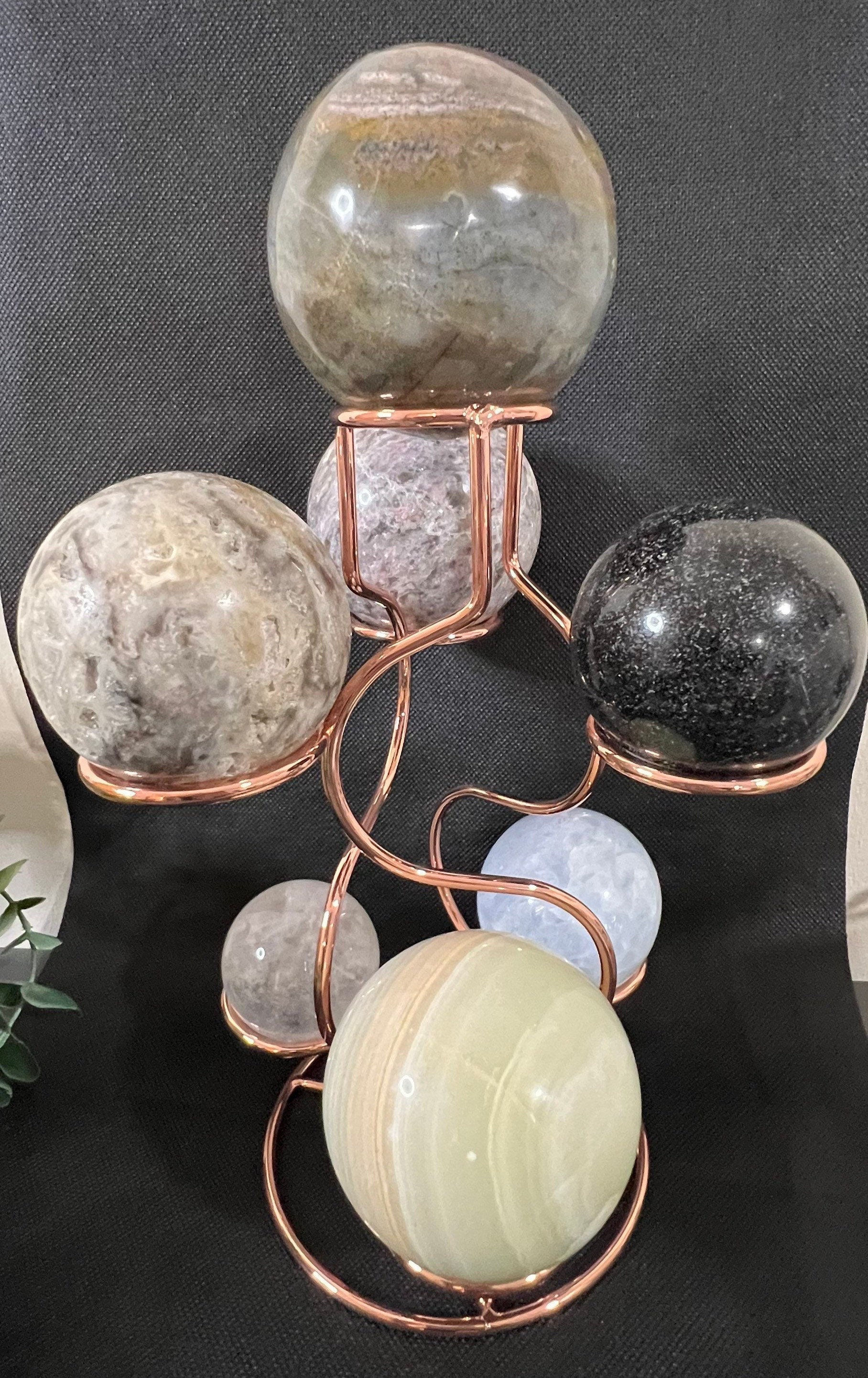 7 Sphere Display Stand Rose Gold 7 Sphere Holder Rose Egg - Etsy