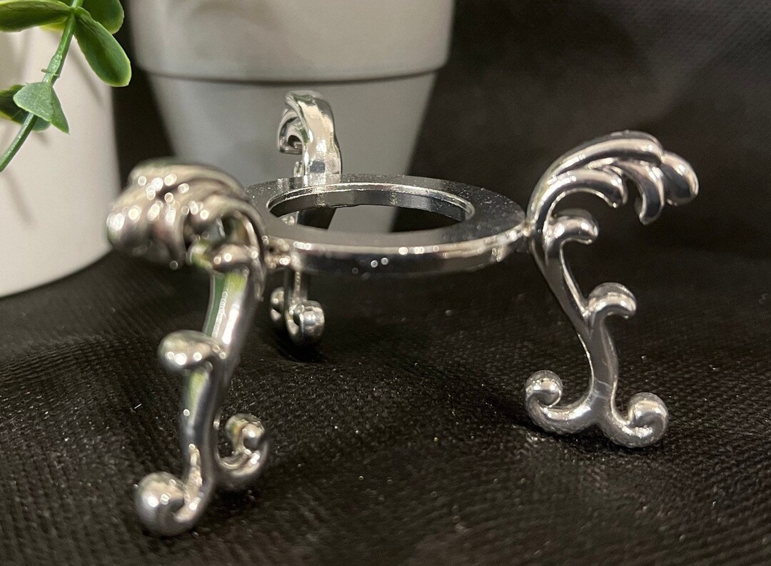 Large Silver Metal Sphere Stand, Silver Metal Sphere Holder, Holder ...