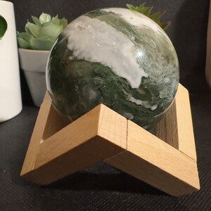 Unique Style Wooden Sphere Stand, Holds Most Size Spheres, Unique Way ...