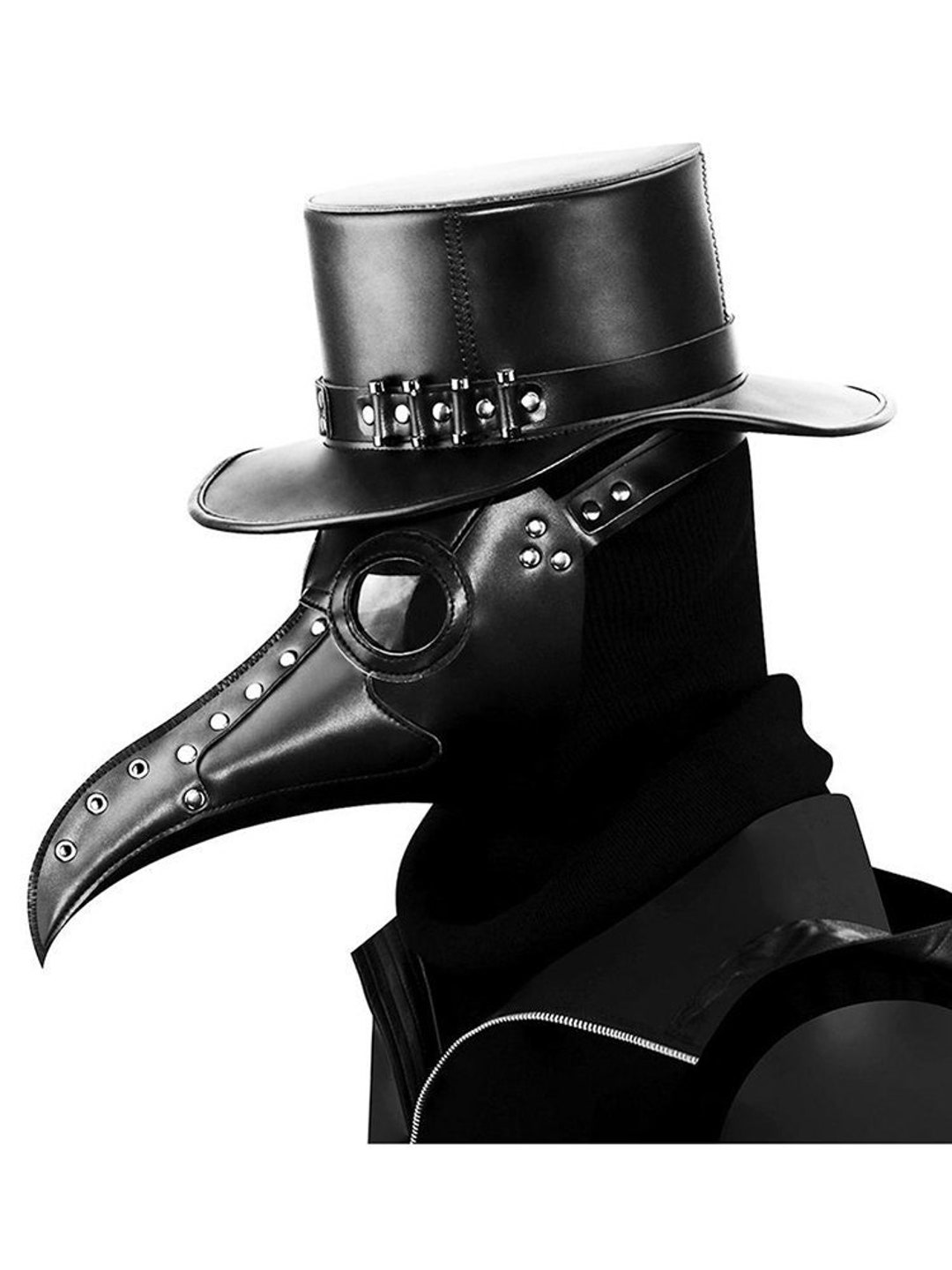 Plague Doctor Black Death Mask Leather Halloween - Etsy