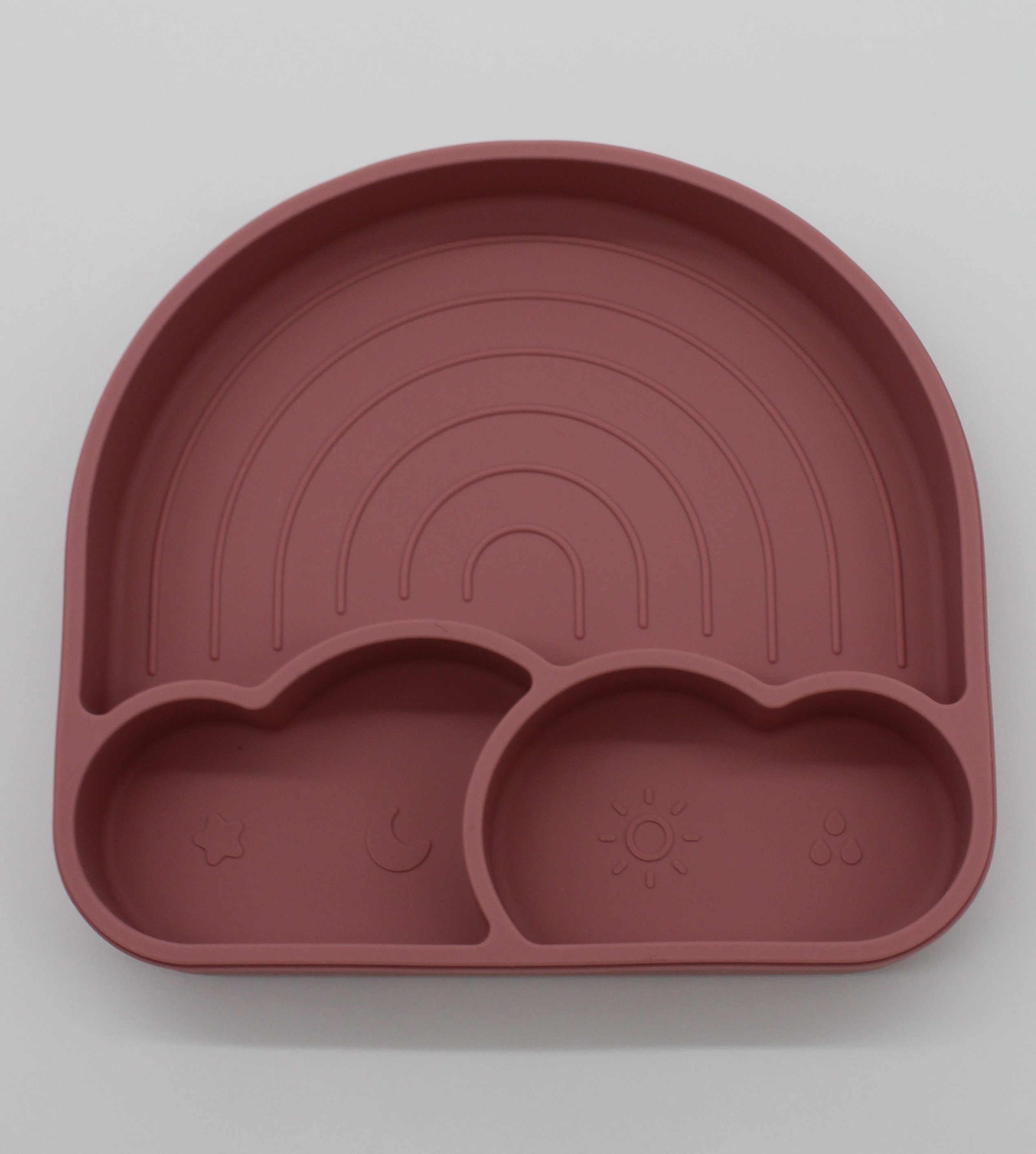 Adorable Rainbow Plate With Blue Cloud Placemat and Sun Bowl With Lid ...