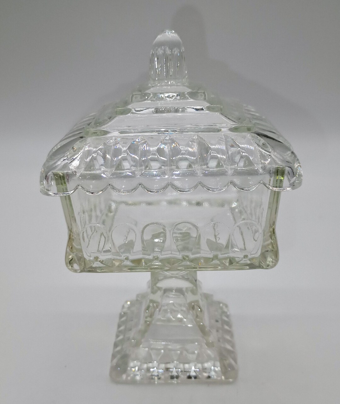 Vintage, Clear, Wedding Cake Box/ Candy Dish - Etsy