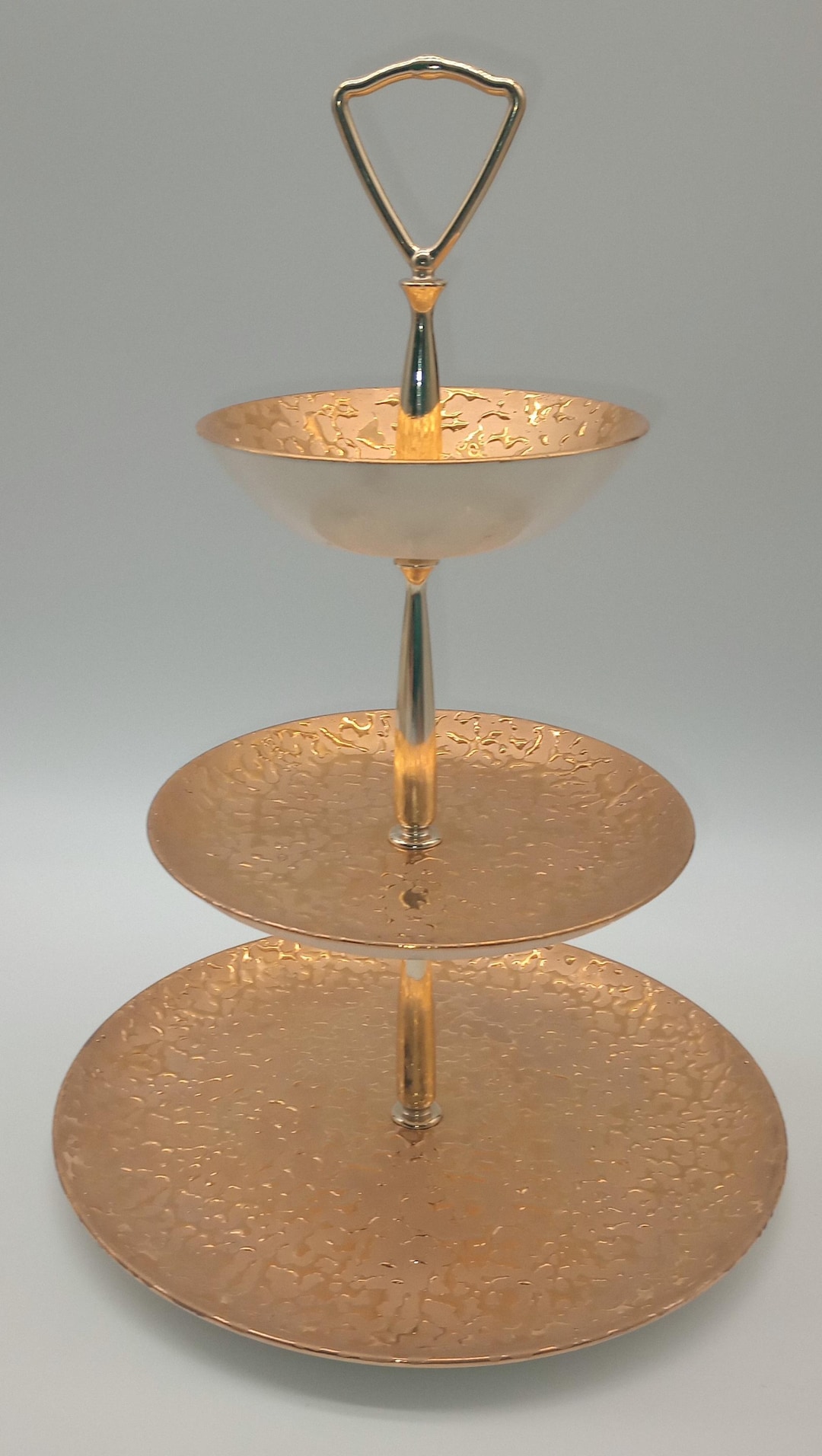 Vintage WEEPING GOLD, 24K Gold , Three Tier , Tidbit Tray. - Etsy
