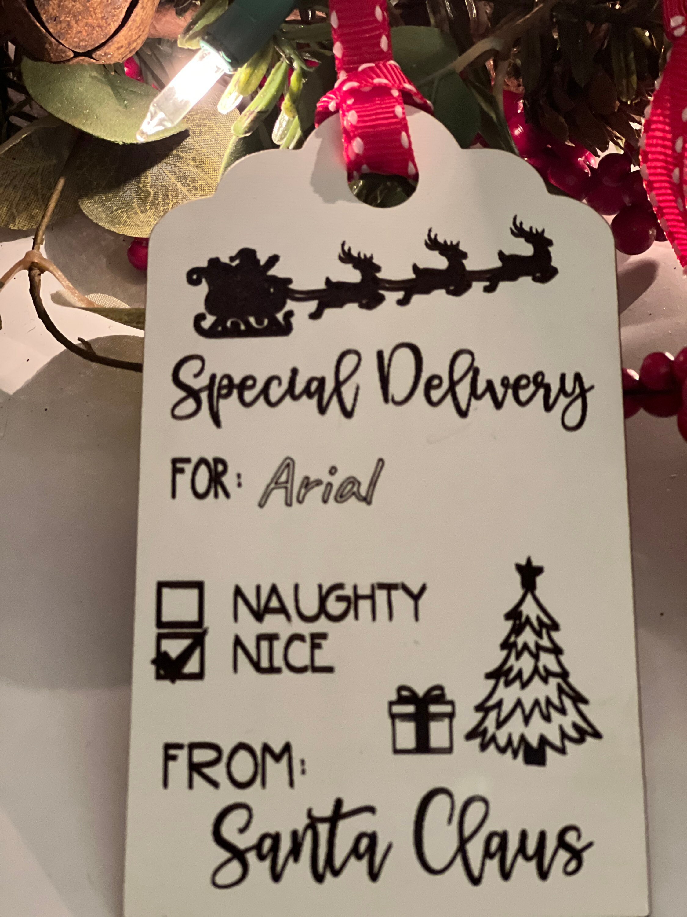 Personalized Engraved Santa Gift Tags, Gift From Santa Tag, Santa ...