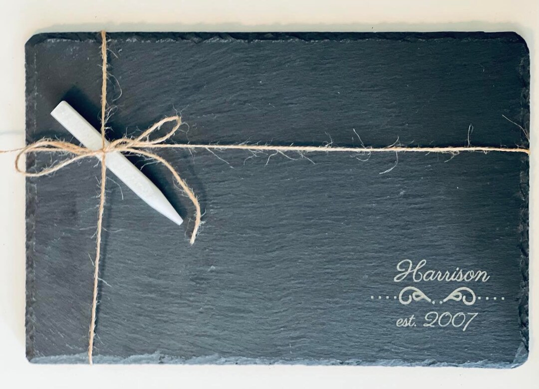 Custom Engraved Slate Charcuterie Board - Etsy