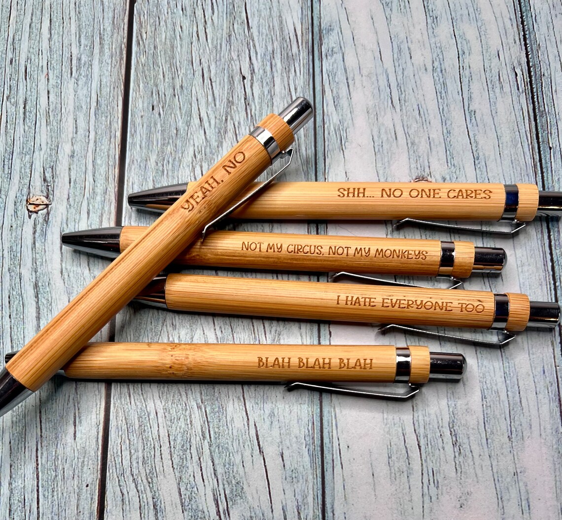 Custom Engraved Bamboo Pens Personalized Pen Realtor Gift Lender Gifts Gift for Dad Graduation ...