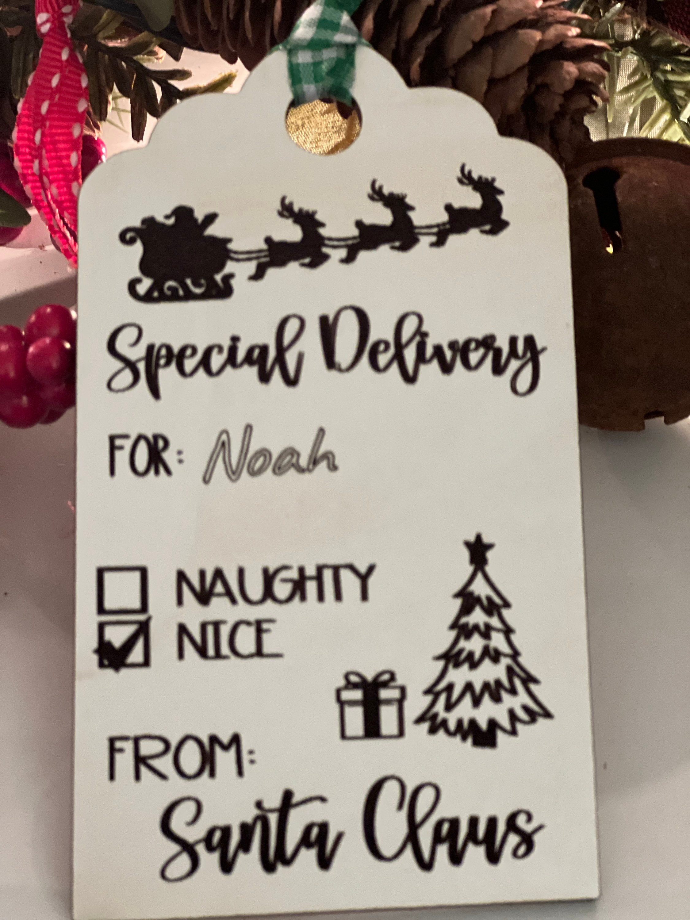 Personalized Engraved Santa Gift Tags, Gift From Santa Tag, Santa ...