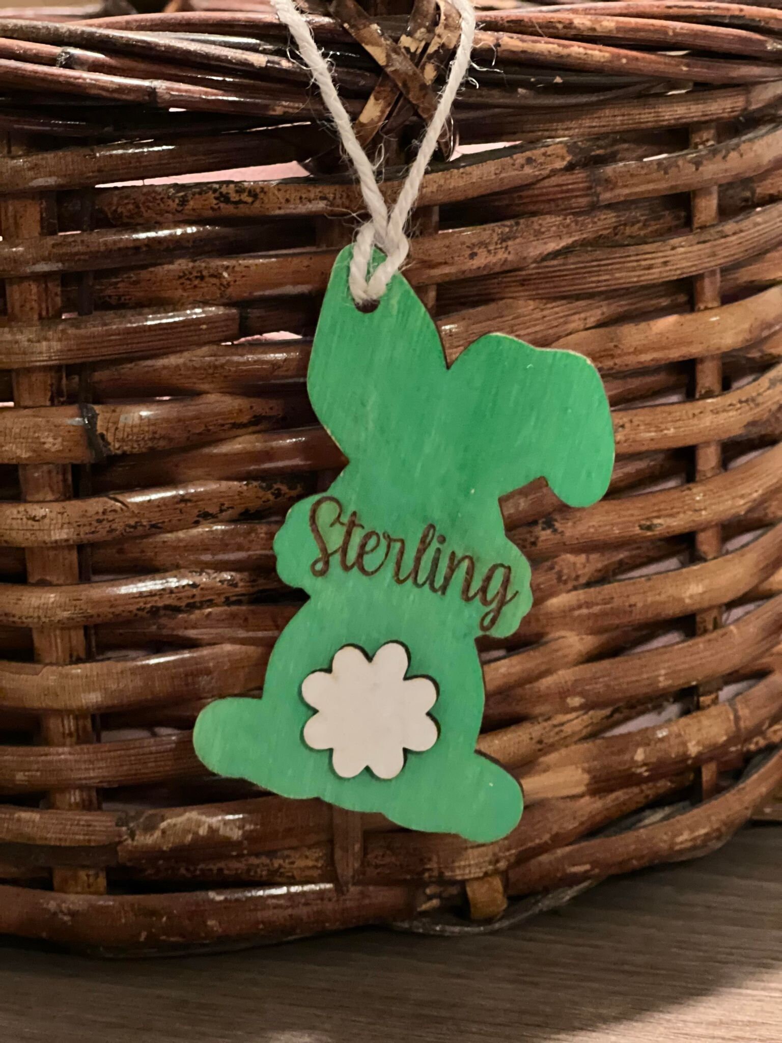 Easter Basket Tag, Personalized Easter Basket Tag, Easter Basket, Bunny ...
