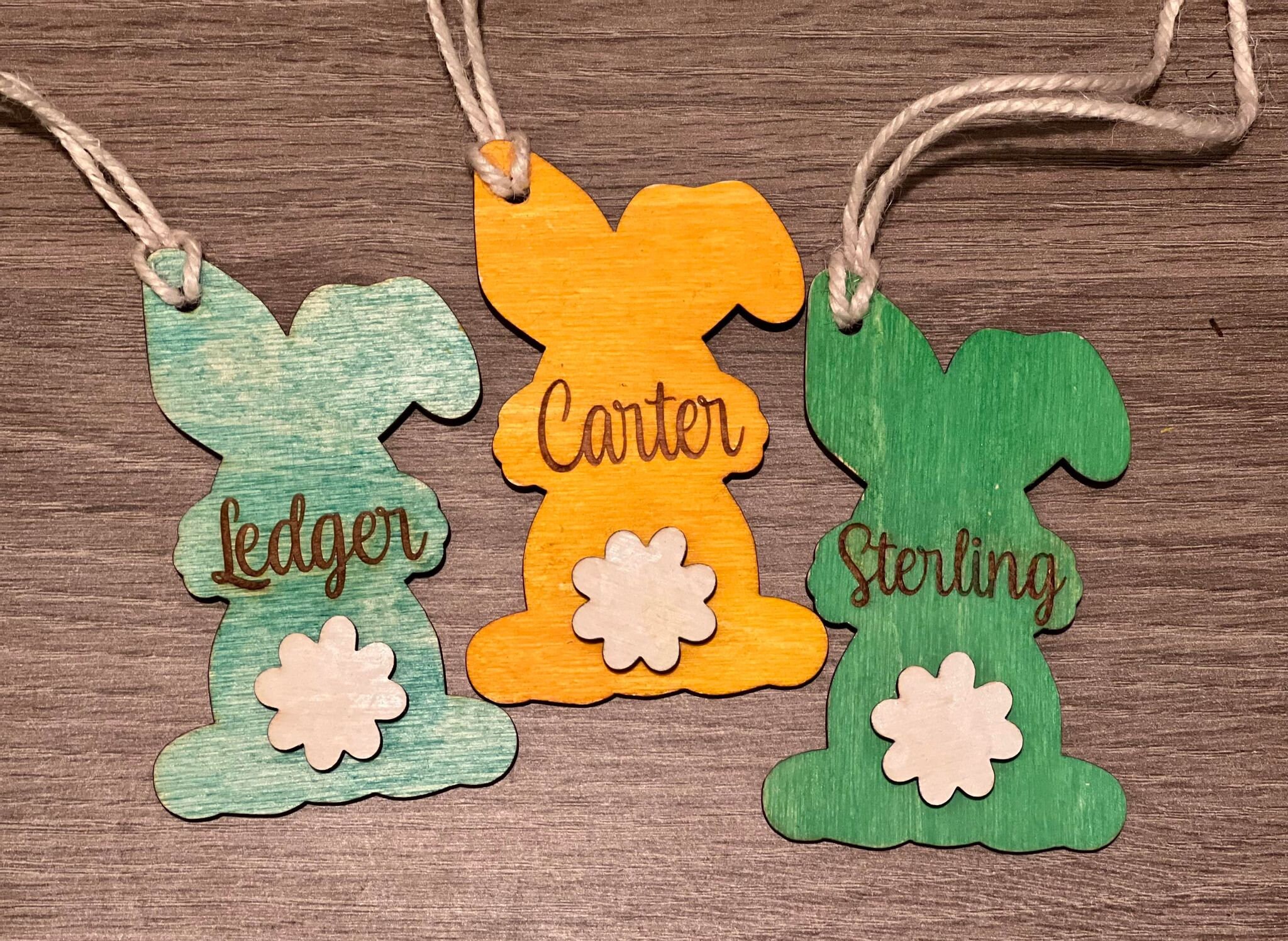 Easter Basket Tag, Personalized Easter Basket Tag, Easter Basket, Bunny ...