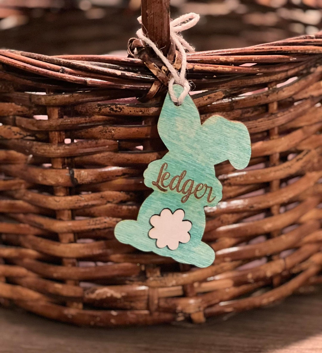 Easter Basket Tag, Personalized Easter Basket Tag, Easter Basket, Bunny ...