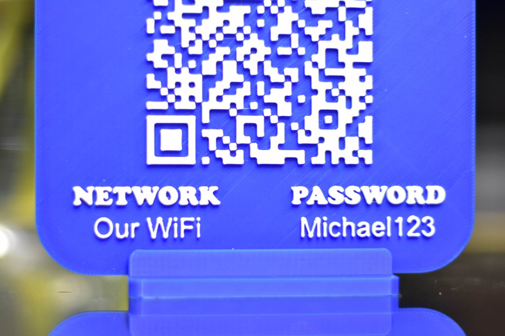 Personalized Wifi Sign, QR Code Wifi Sign With Base, Airbnb Host ...