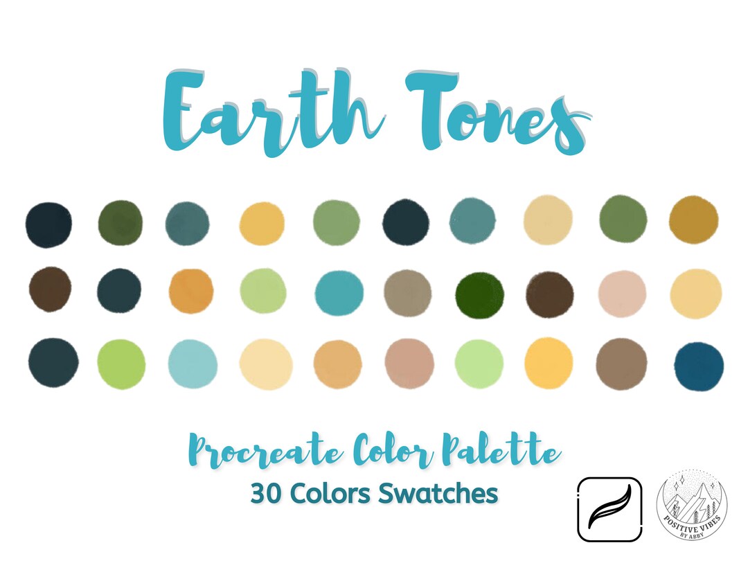 Procreate Color Palette, Digital Color Palette Ipad, Earth Tones Color ...