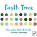 Procreate Color Palette, Digital Color Palette Ipad, Earth Tones Color ...