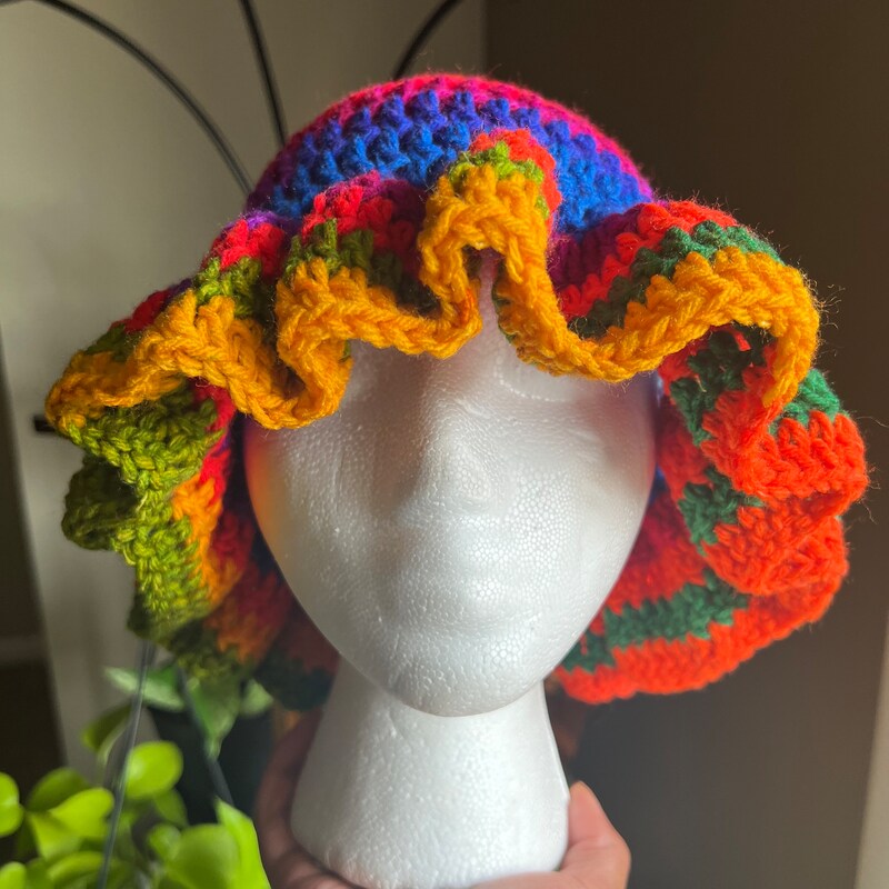 Rainbow Hat - Etsy