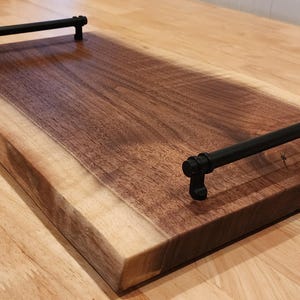 Solid Walnut Live Edge Serving Board - Etsy