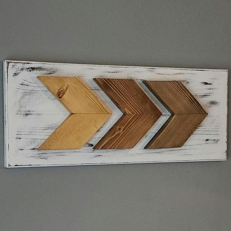 Chevron Wall Decor - Etsy