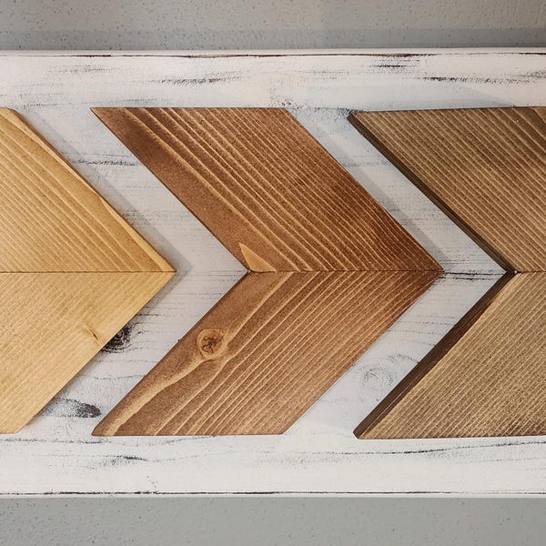 Chevron Wall Decor - Etsy
