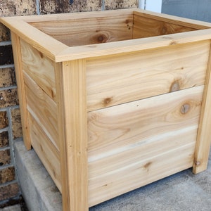 Square Cedar Planter Box - Etsy
