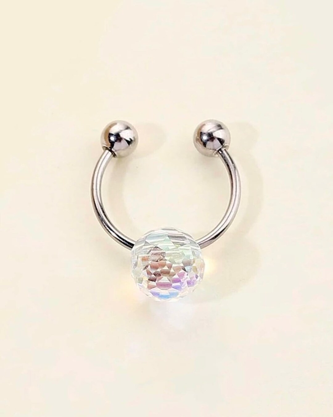 Iridescent Ball Septum Cuff - Etsy