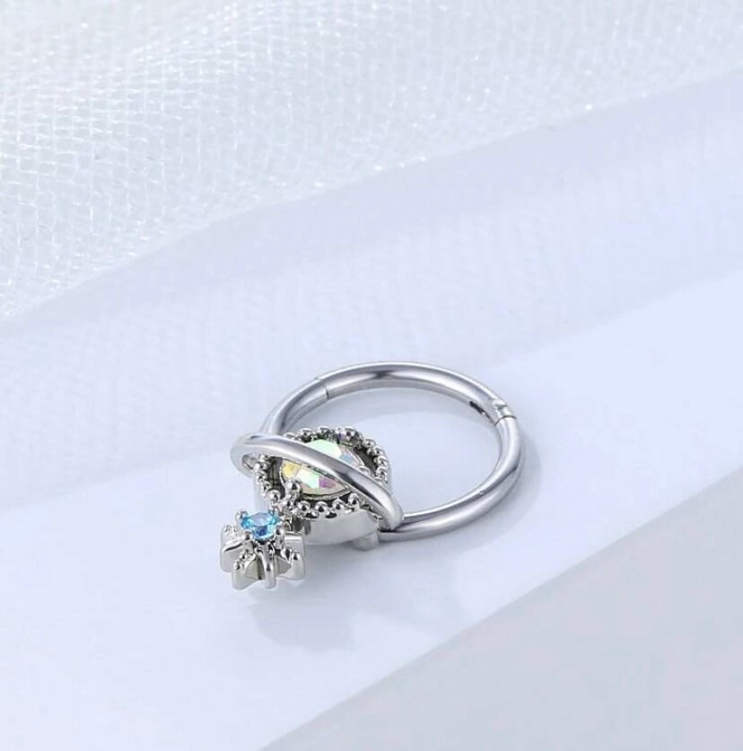 Silver Rhinestone Galaxy Septum Ring - Etsy