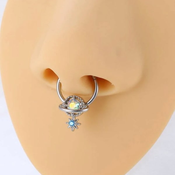 Silver Septum Ring - Etsy