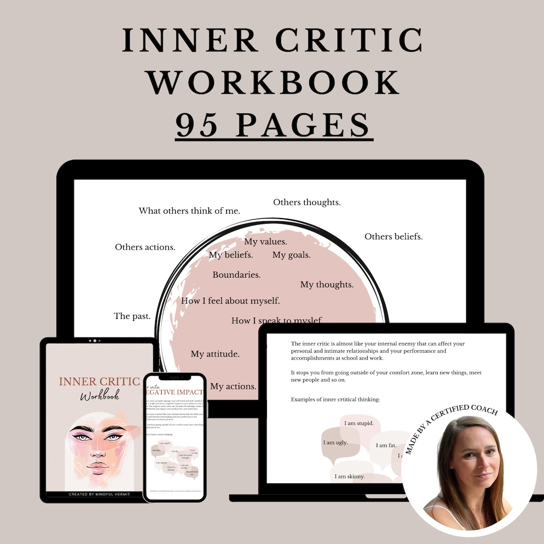 Inner Critic Workbook, Self Help, Self Healing, Mental Health Journal ...