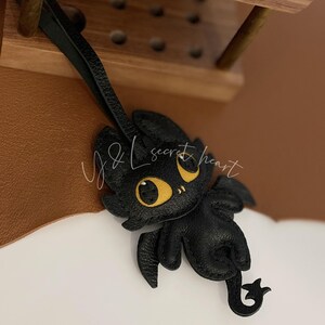 Toothless Leather Bag Charm, Cute Night Dragon Purse Charm, How to ...