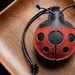 Leather Ladybug Charm, Handmade Leather Bag Charm, Leather Handbag and ...