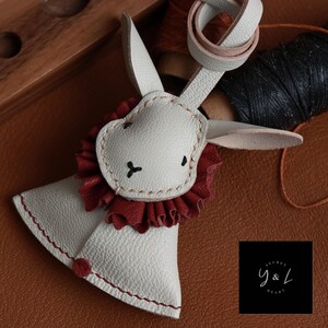 Leather Rabbit Charm, Rabbit Bag Charm, Cute Rabbit Leather Handbag ...