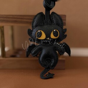 Toothless Leather Bag Charm, Cute Night Dragon Purse Charm, How to ...