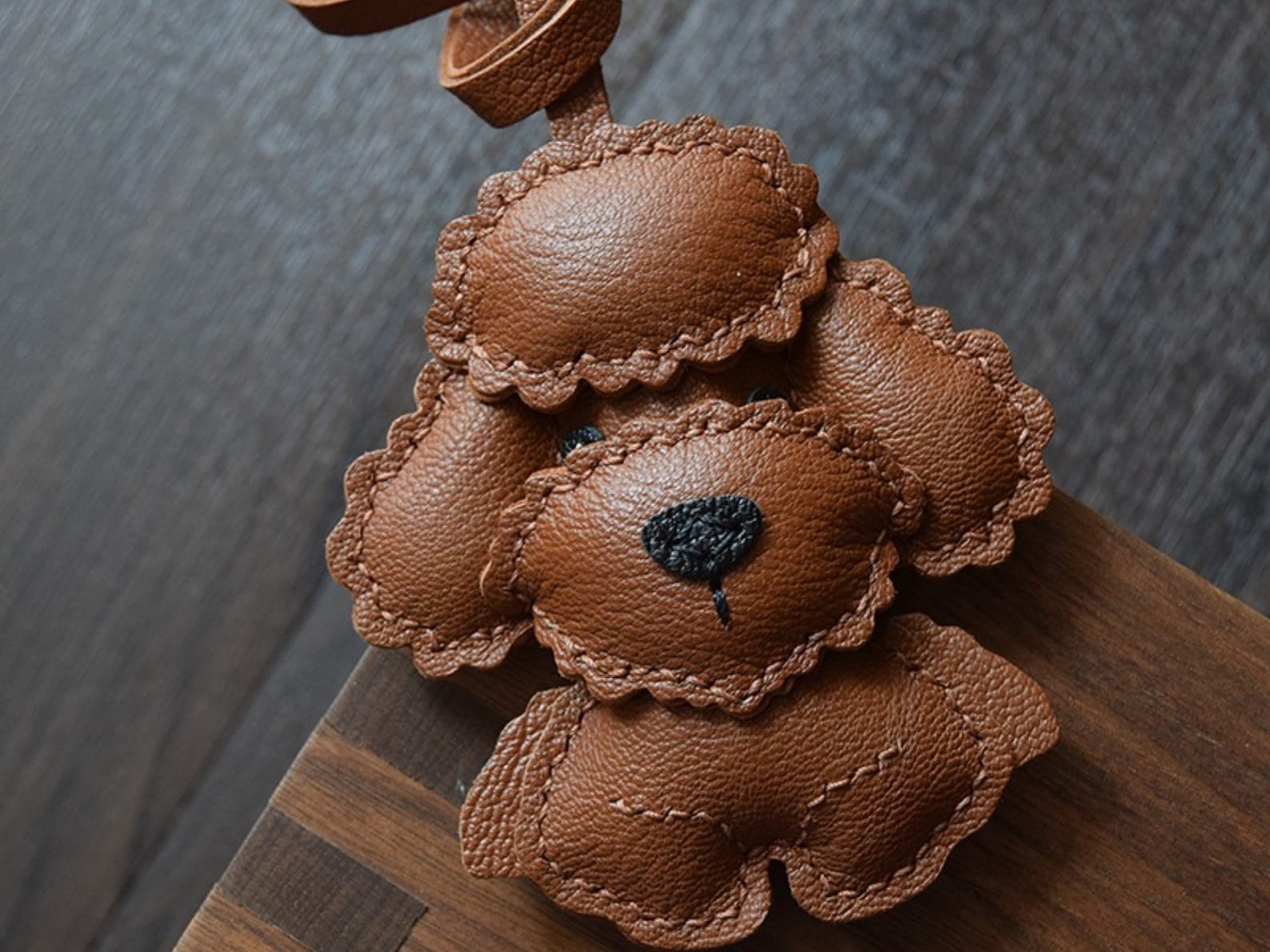 Leather Poodle Bag Charm Handmade Poodle Charm Cute Poodle - Etsy