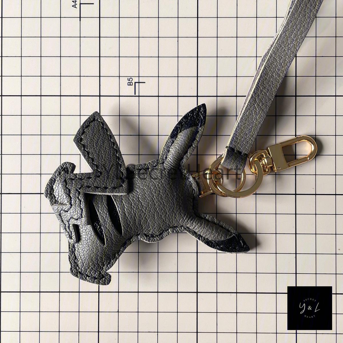 Leather Black Pikachu Charm, Leather Bag Charm, Leather Handbag and ...