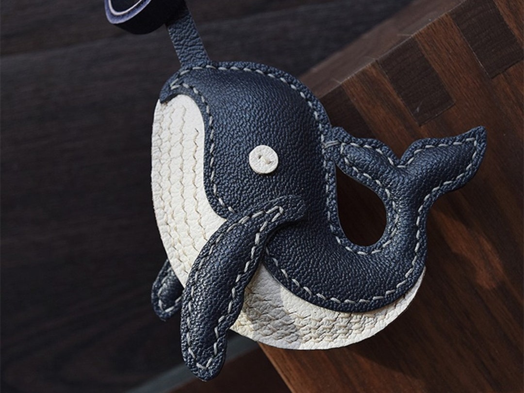 Leather Whale Charm, Whale Bag Charm, Cute Whale Leather Handbag and ...