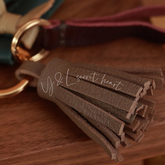 Leather Name Keyring, Alphabet Bag Charm, Personalized Leather Name Keyring, Alphabet Bag Charm, Personalized