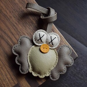 Leather Kaws Charm, Handmade Kaws Bag Charm, Cute Kaws Leather Handbag ...