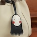 Leather No Face Faceless Bag Charm, Handmade Anime Kaonashi Charm, Cute ...