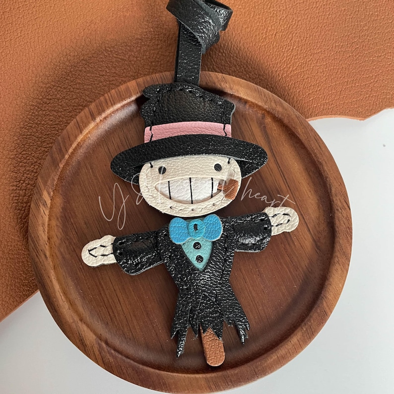 Leather Turnip Head Bag Charm, Handmade Anime Bag Charm, Cute Turnip ...