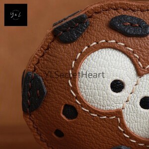Leather Cookie Charm, Handmade Cookie Bag Charm, Cute Cookie Leather ...
