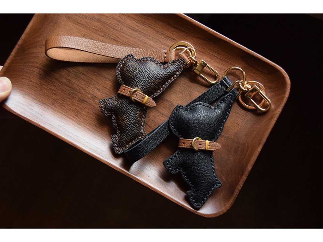 Leather French Bulldog Bag Charm, Handmade French Bulldog Charm, Cute ...