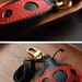 Leather Ladybug Charm, Handmade Leather Bag Charm, Leather Handbag and ...