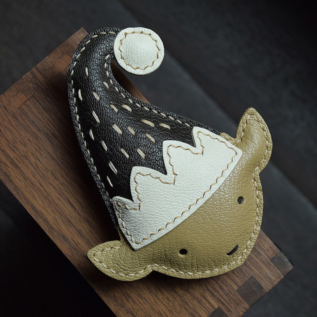 Leather Elf Charm, Handmade Elf Bag Charm, Cute Elf Leather Handbag and ...