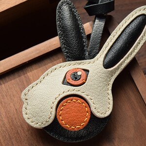 Leather Rabbit Charm, Rabbit Bag Charm, Cute Rabbit Leather Handbag ...