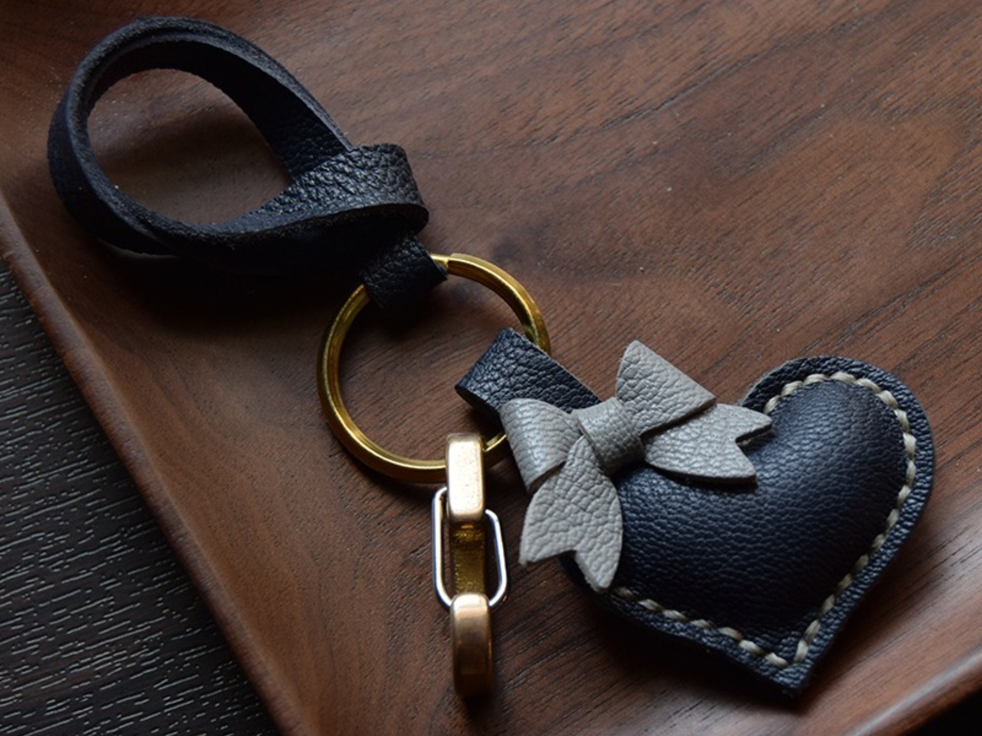 Leather Heart Bag Charm Handmade Heart Car Charm Cute Heart - Etsy