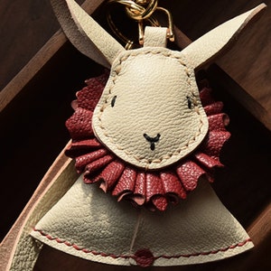 Leather Rabbit Charm, Rabbit Bag Charm, Cute Rabbit Leather Handbag ...
