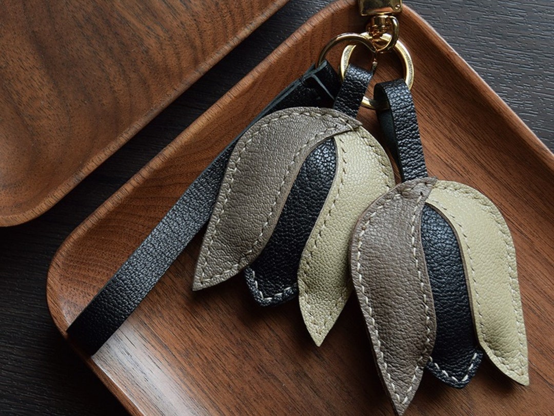 Leather Flower Charm, Handmade Floral Charm, Cute Flower Leather ...