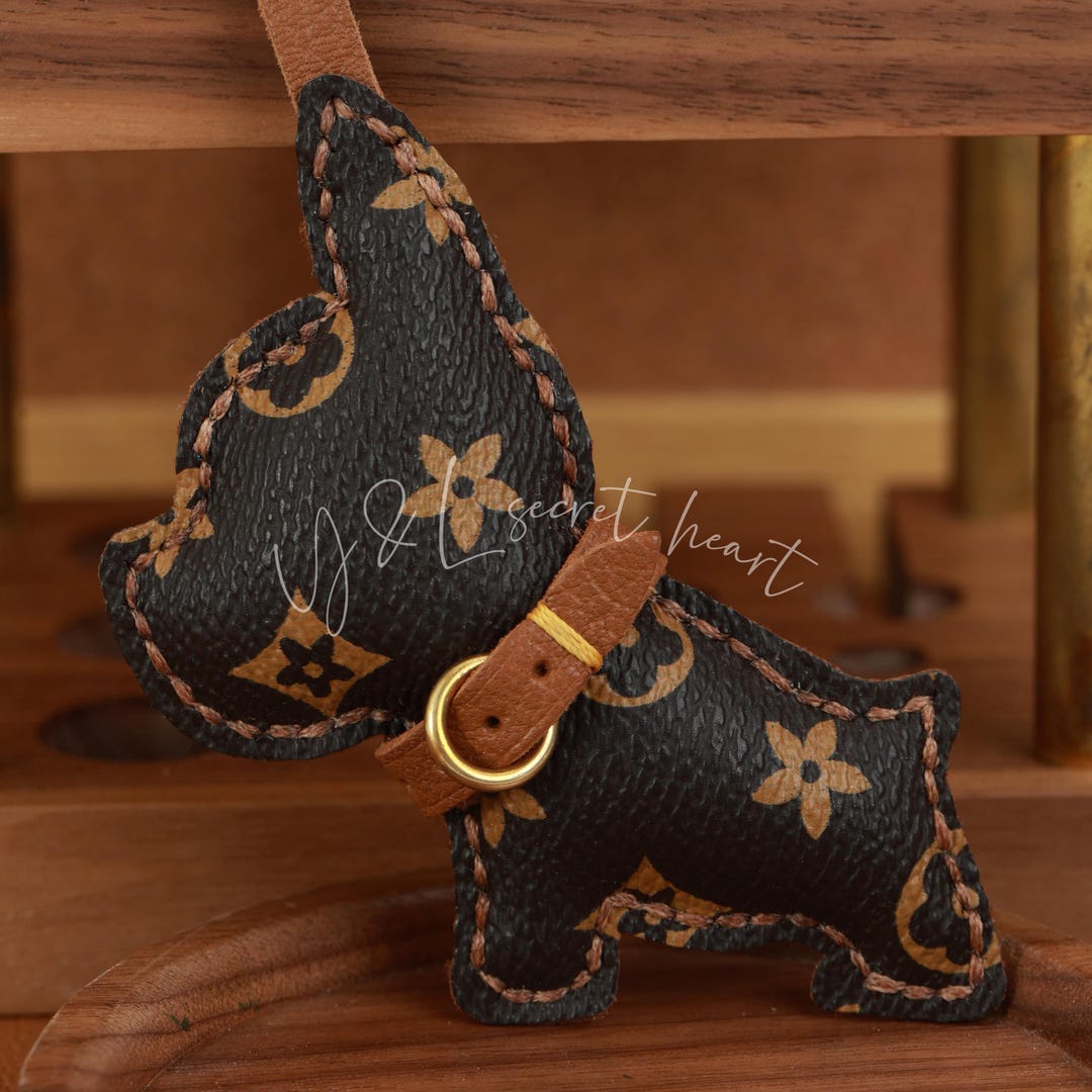 Leather French Bulldog Bag Charm, Handmade French Bulldog Charm, Cute ...