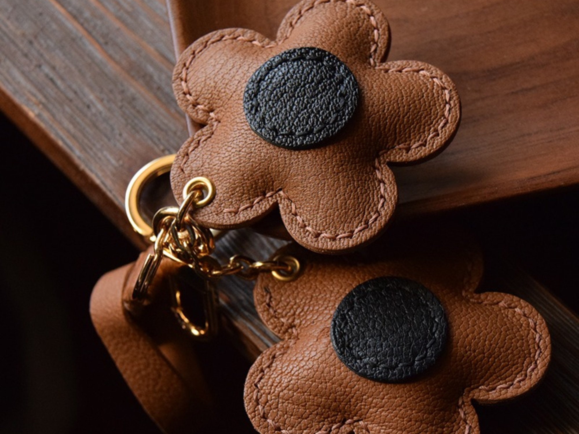 Leather Flower Charm Handmade Floral Charm Cute Flower - Etsy